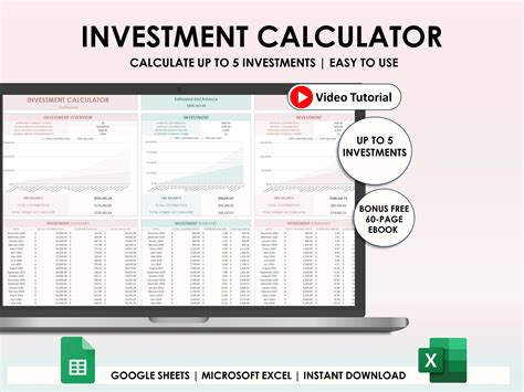 Investment Tracker Excel Google Sheets Spreadsheet Investment Tracker Spreadsheet Investment