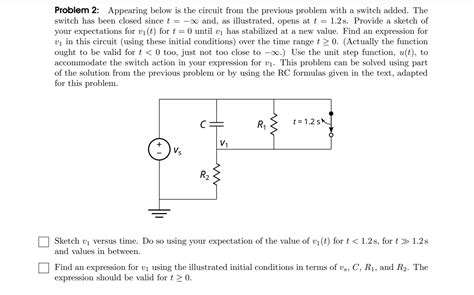 Solved Problem Appearing Below Is The Circuit From The Chegg