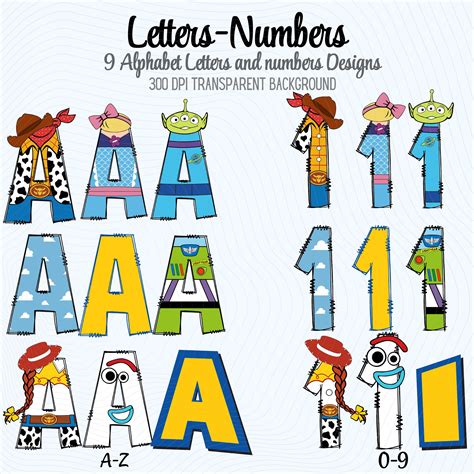 Toy Story Png Toy Story Clipart Alphabet And Number Inspired By Woody