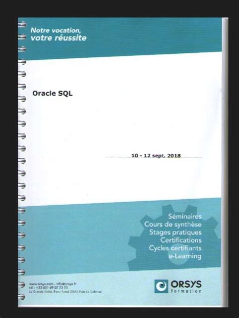 Cours Oracle Sql 2018 à Houilles Jedonne Dons Dobjets Entre Particuliers