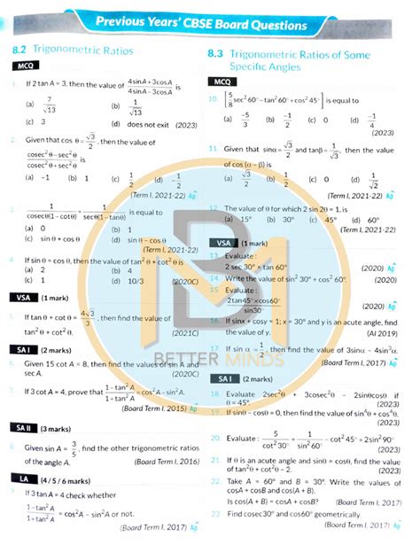 Introduction To Trigonometry Pyqs Pdf Trigonometric Functions Combinatorics