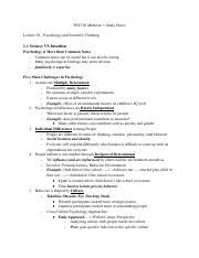 Exploring Psychological Concepts In Science PSY Midterm Course Hero
