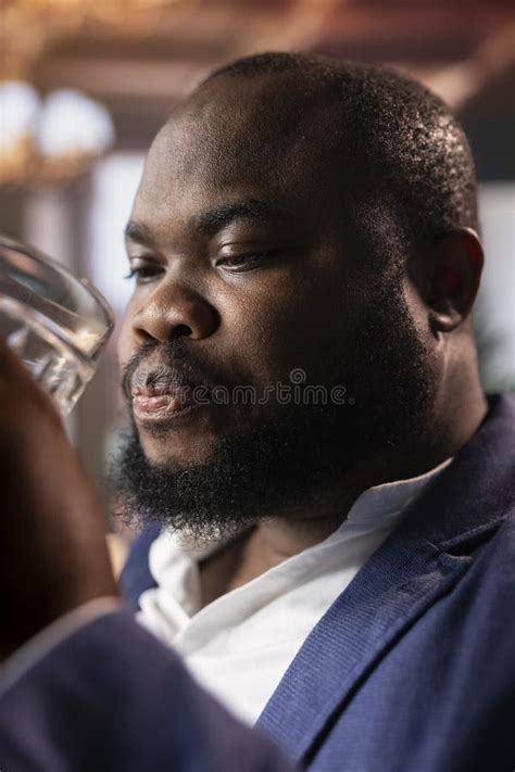 Classy Gentleman Sipping On Scotch Whiskey At The Upper Class Country