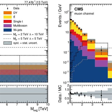 Distribution Of The Two Lepton Two Jet Invariant Mass In The Signal