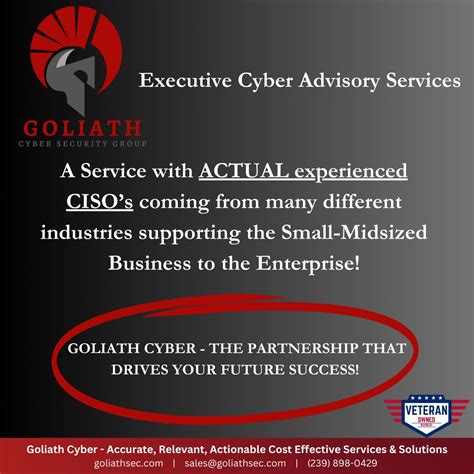 Goliath Cyber Security Group On Linkedin With Goliath Cyber Security Group You Engage A Highly