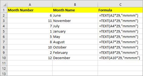 Excel Convert Month Number To Name Imaginative Minds