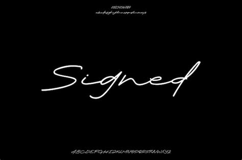 Premium Vector Decorative Signed Creative Vector Script Alphabet Font Design