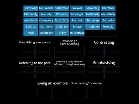 Discourse Markers Group Sort