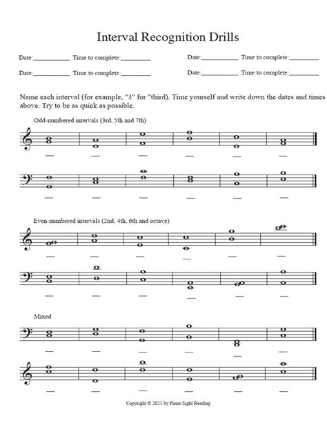 Interval Recognition Drills Pdf