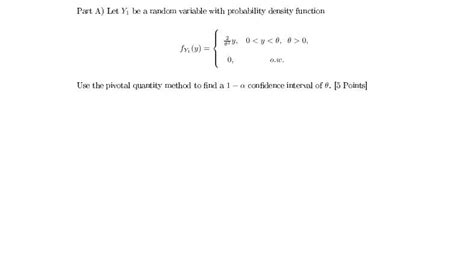 Solved Part A Let Y Be A Random Variable With Probability Chegg