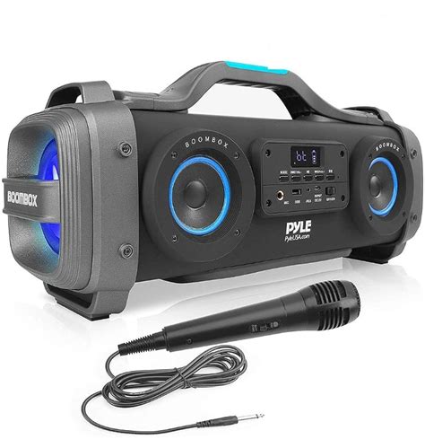 무선 휴대용 블루투스 붐박스 스피커 800w 충전식 붐 박스 스피커 휴대용 배럴 라우드 스테레오 시스템 티몬