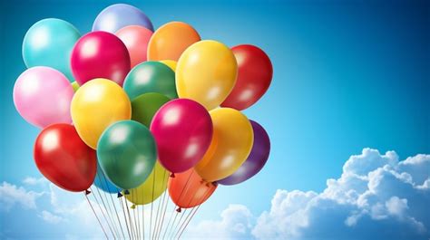 Premium Photo Birthday Balloons Background Hd 8k Wallpaper Stock