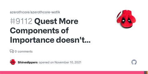Quest More Components Of Importance Doesnt Have Poi · Issue 9112