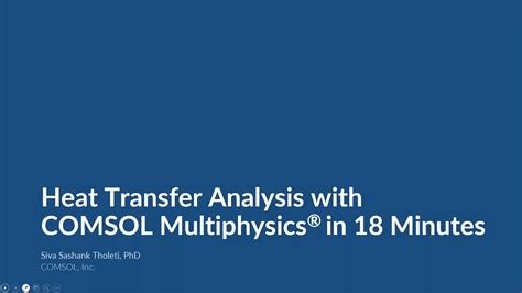 Intro To Modeling Heat Transfer In Comsol Multiphysics®