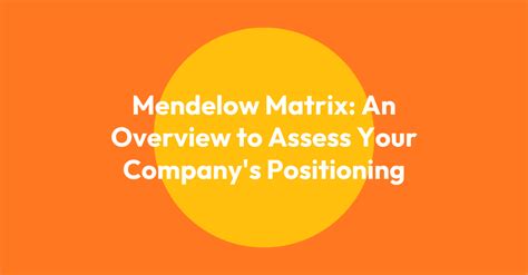 Mendelow Matrix An Overview To Assess Your Companys Positioning