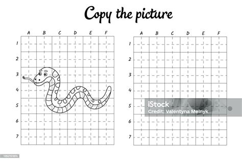 그림을 복사합니다 그리드로 그립니다 아이들을위한 색칠 공부 책 페이지 필기 연습 그리기 기술 훈련 인쇄 가능한 워크시트 를 개발하는 교육 활동 페이지입니다 귀여운 만화 벡터