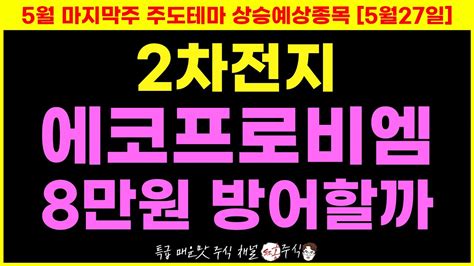 2차전지 에코프로비엠 신저가 기록 8만원 방어할까 4400억 Cb조기상환 리스크 Youtube