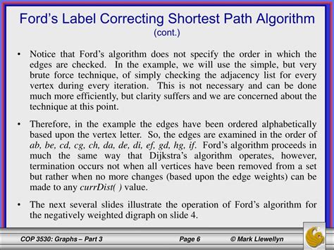 Ppt Cop 3530 Computer Science Iii Summer 2005 Graphs Part 3 Powerpoint Presentation Id