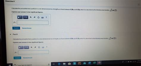 Solved Exercise Calculate The Probability That A Particle Chegg