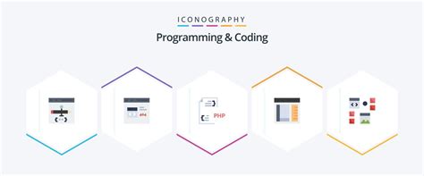 Programming And Coding 25 Flat Icon Pack Including Development Design Document Page Develop