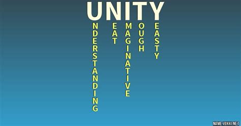 the meaning of unity name meanings