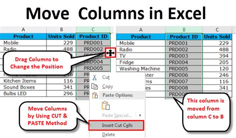 How To Move Columns In Excel With Examples Educba