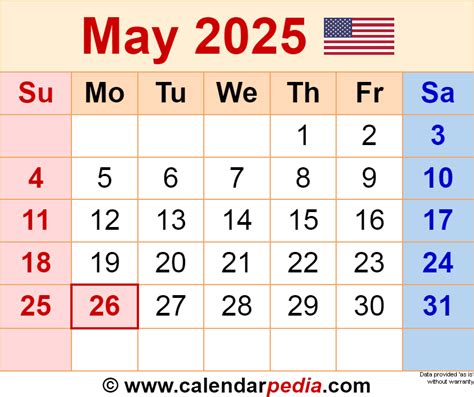 May 2025 Weekly Calendar Riku Deboer