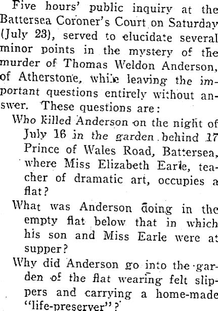 1910 Thomas Weldon Atherston Born Anderson Was Crime Not Forgotten
