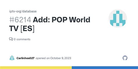 Add Pop World Tv Es · Issue 6214 · Iptv Orgdatabase · Github