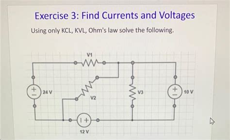 Solved Exercise 3 Find Currents And Voltages Using Only
