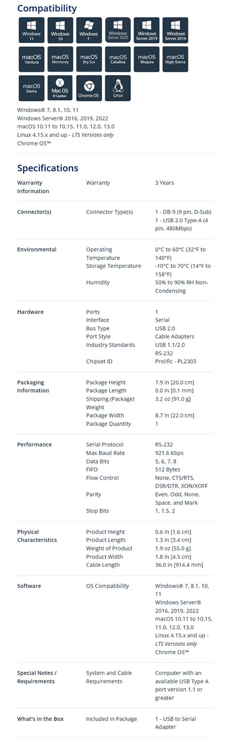 StarTech M USB To RS D Serial Port Cable P FP USB SERIAL Mwave