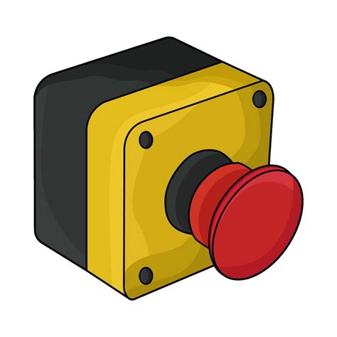 Illustration Of Emergency Stop Button 51298454 Vector Art At Vecteezy