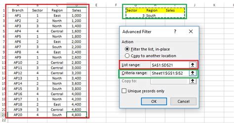 MS Excel Tutorials Advanced Filter