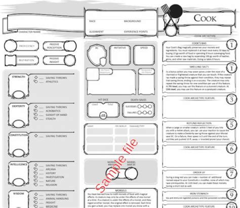 the best dnd character sheets custom online printable fillable