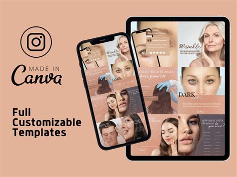 Botox And Fillers Canva Bundle Templates Beauty Social Media Template