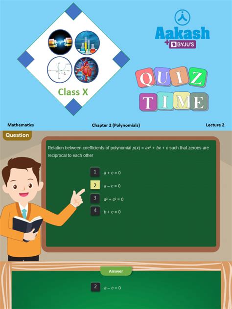 Quiz C X Ch 02 Polynomials Ppt 02 Pdf Rational Number Polynomial