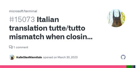 Italian Translation Tutte Tutto Mismatch When Closing All Tabs Issue