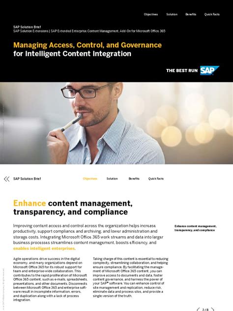 Sap Extended Ecm By Opentext Add On For O365 Solution Brief Pdf