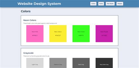 A Website Design System