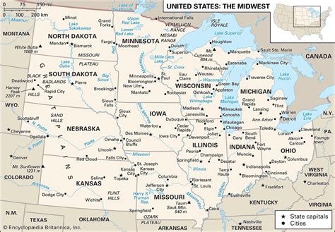 Midwestern States And Capitals States Midwest States And Capitals