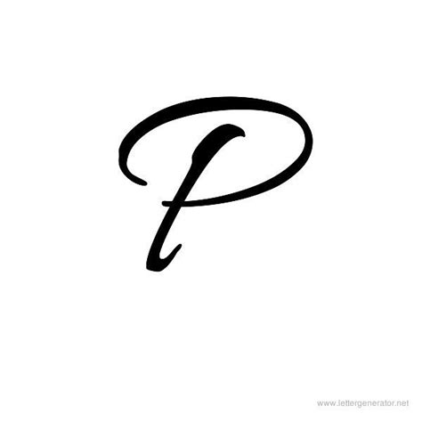 Cursive P Tattoos