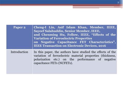 Ferroelectric Fets Based Non Volatile Logic In Memory Circuits Pptx