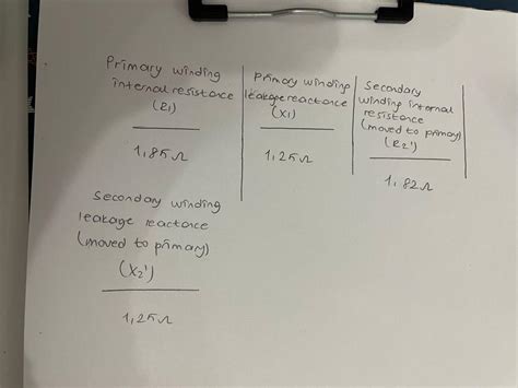 Solved The Single Phase Equivalent Circuit Parameters