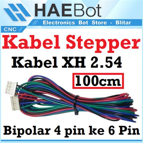 Jual [haebot] Kabel Stepper Cable Nema 17 Motor 1000mm 4 Pin 6 Pin Xh2 54 26 Awg Cnc 3d Printer