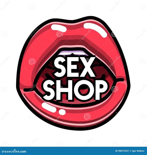 Emblema De La Tienda Del Sexo Del Vintage Del Color Ilustraci N Del Vector Ilustraci N De
