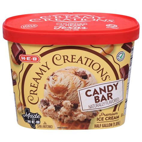 H E B Creamy Creations Candy Bar Ice Cream Fig App