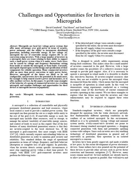 Challenges And Opportunities For Inverters In Pdf Power Inverter Distributed Generation
