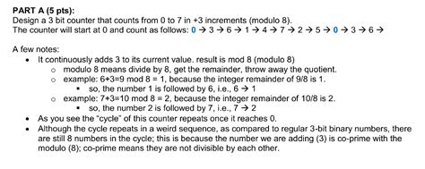 Solved PART A Pts Design A Bit Counter That Counts Chegg Com