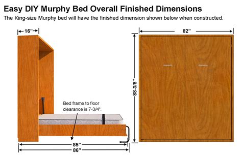 King Murphy Bed Dimensions Image To U