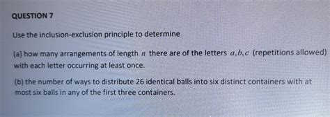 solved use the inclusion exclusion principle to determine